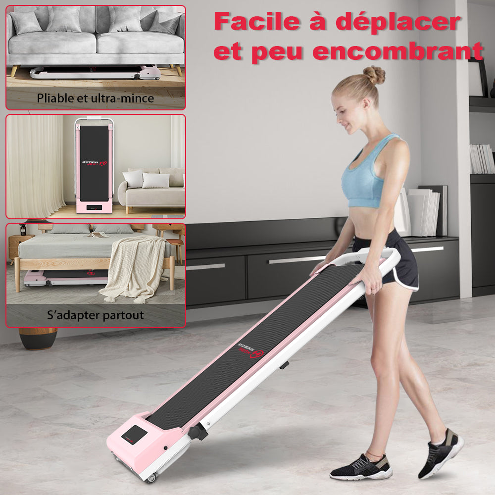 Tapis de course électrique pliable 10 km/h, tapis de marche sous le bu - HomeFitnessCode - France
